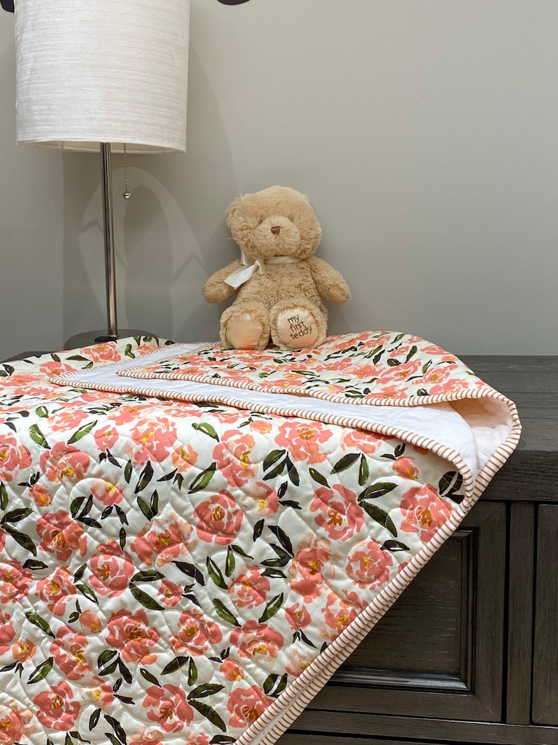 Wholecloth Crib Quilt - Etsy