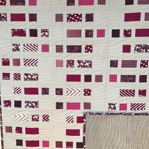 Unique Handmade Quilt, Magenta and Grey Quilt, Lap Quilt, Minky Quilt ...
