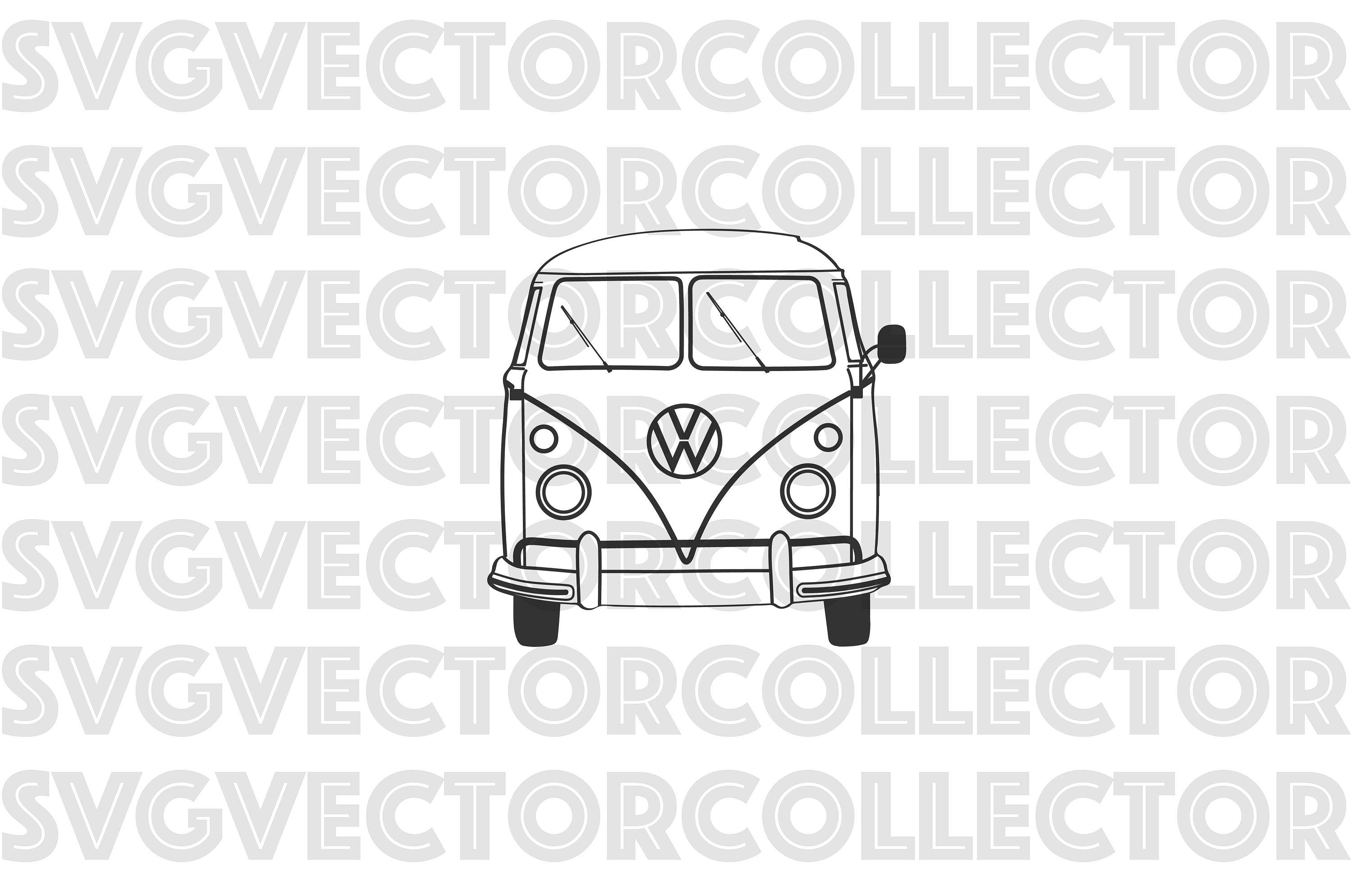 Volkswagen VW Microbus Bus Svg Dxf Eps Png Clip Art Instant | Etsy