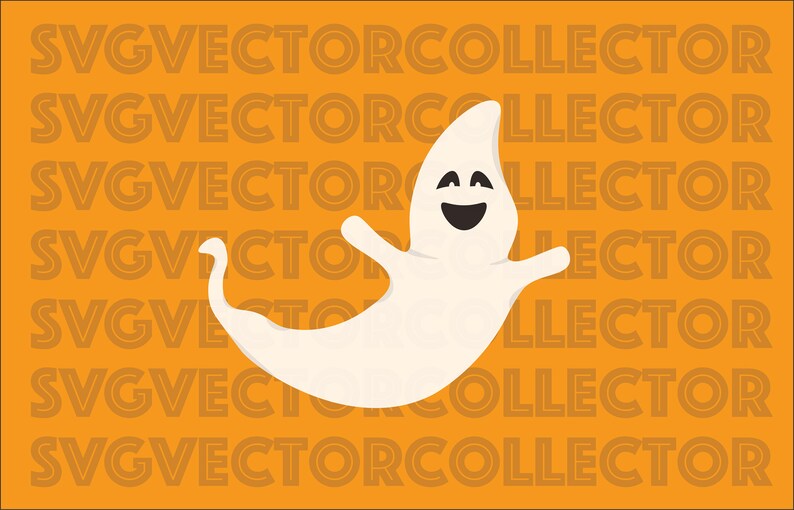 Cute Flying Smiling Ghost Halloween,svg DXF EPS Png, Clip Art, Instant ...