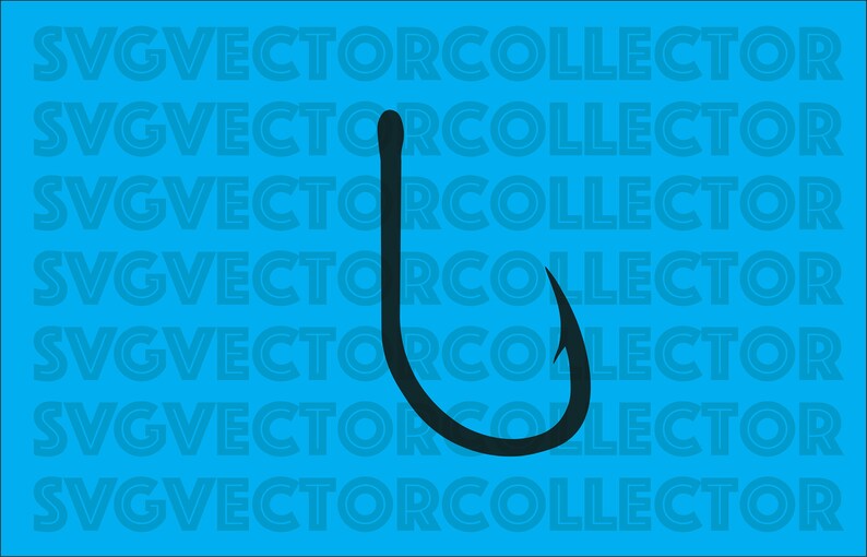 J Hook Fishing SVG DXF EPS PnG Clip Art Descarga Digital - Etsy España