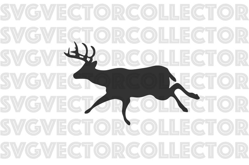 Running Buck Deer SVG EPS Png DFX Clip Art Instant Digital | Etsy