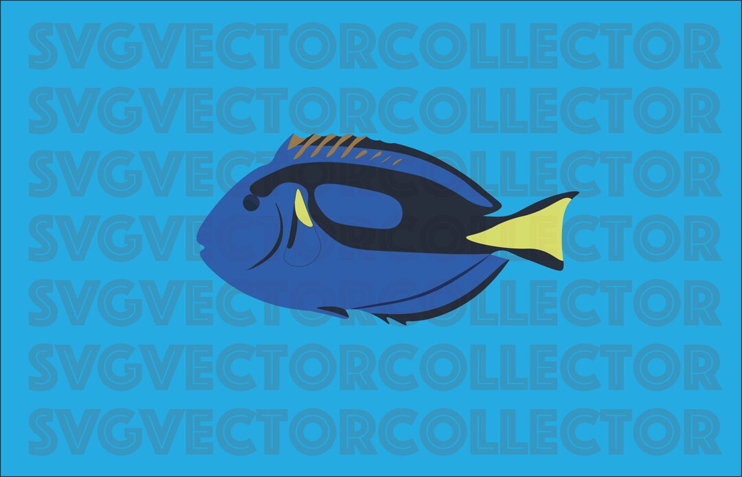 Blue Tang Fish, SVG EPS DXF Png, Clip Art, Instant Digital Download - Etsy