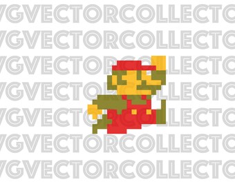 Mario Jumping Svg - Etsy