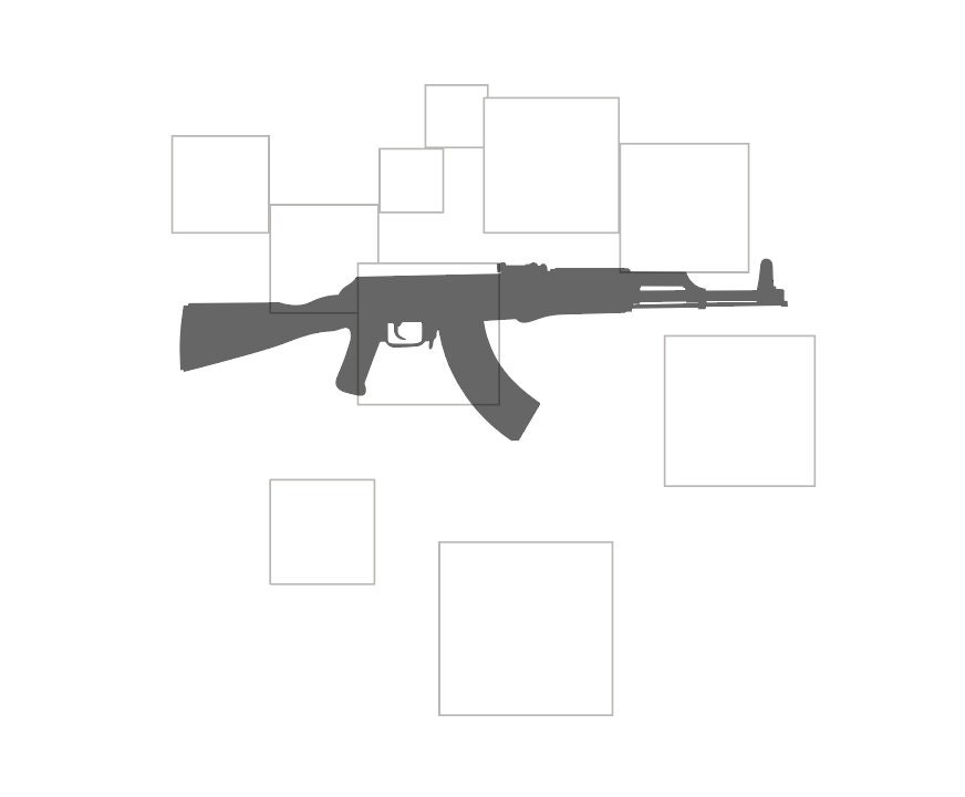 Gun Outline Stencil
