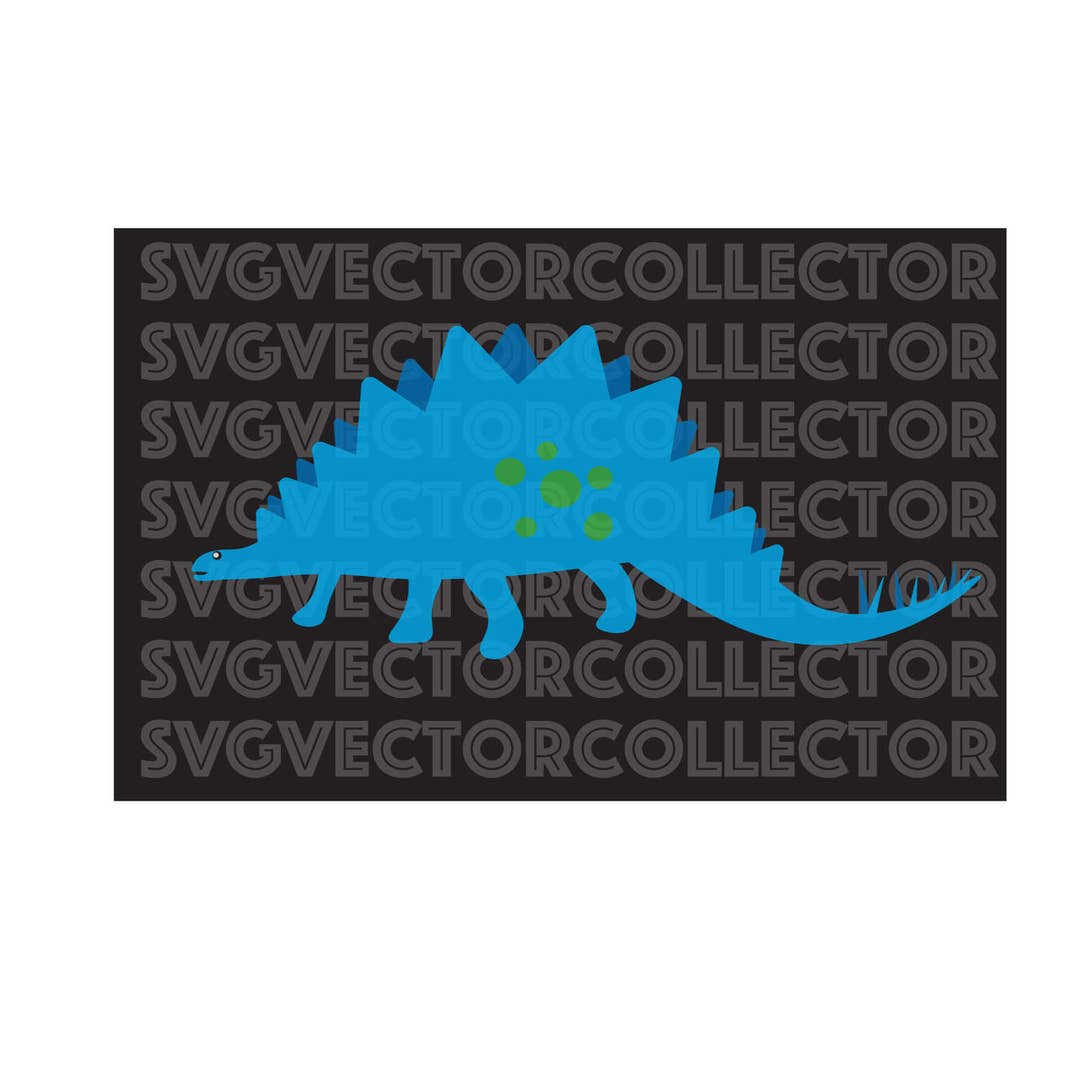 Stegosaurus Dinosaur, SVG EPS DXF Png, Clip Art, Instant Digital ...