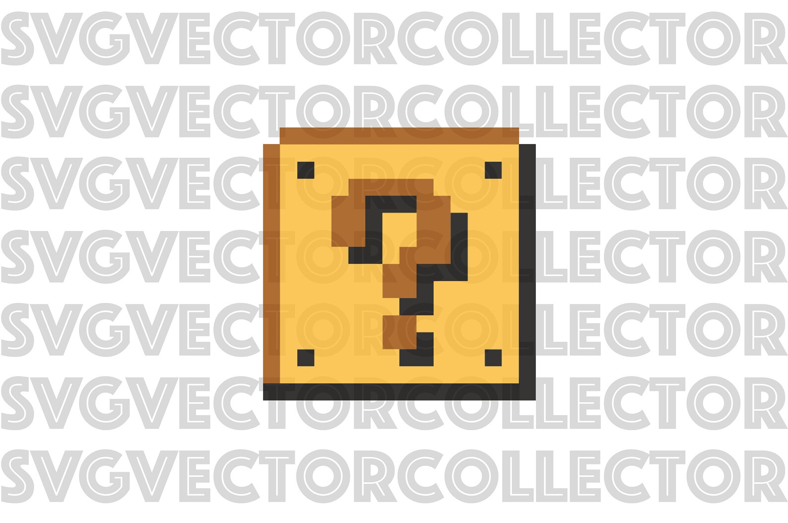 Nintendo Super Mario Coin Block Pixel Art Svg Dxf Eps Png | Etsy