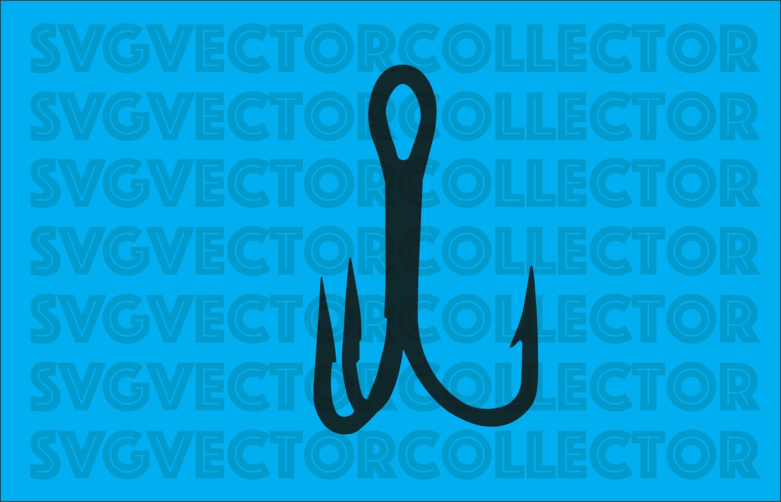 Treble Hook Fishing, SVG DXF EPS Png, Clip Art, Instant Digital ...