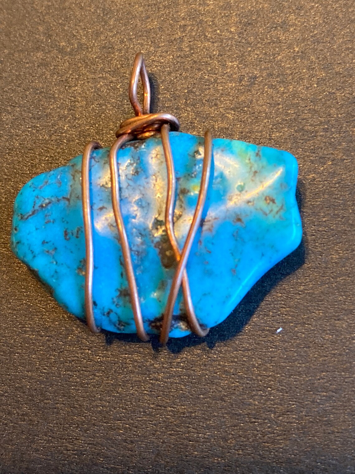 Turquoise Pendant in Copper | Etsy