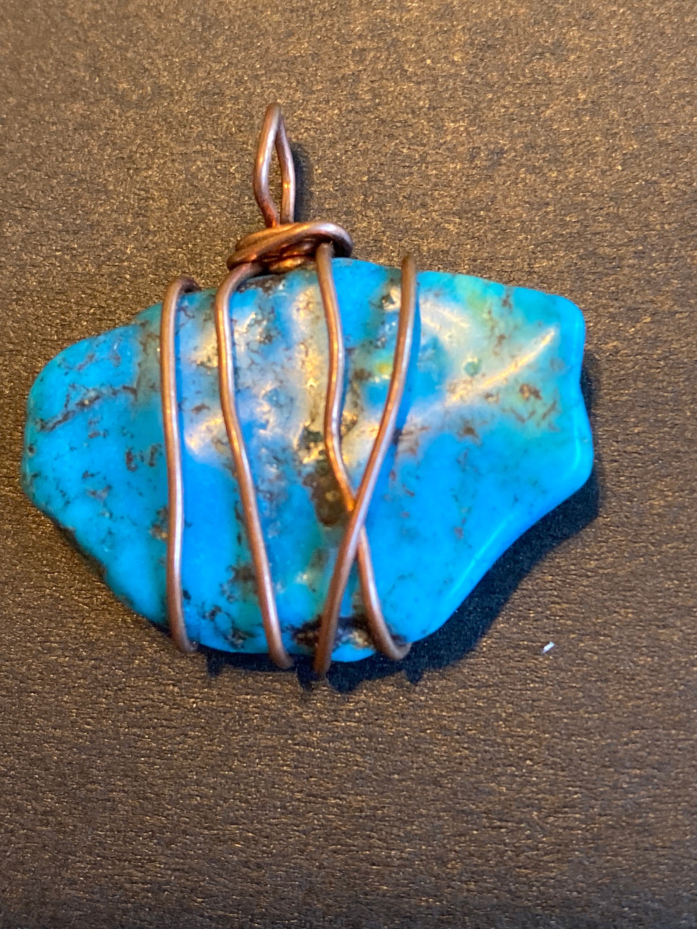 Turquoise Pendant in Copper | Etsy
