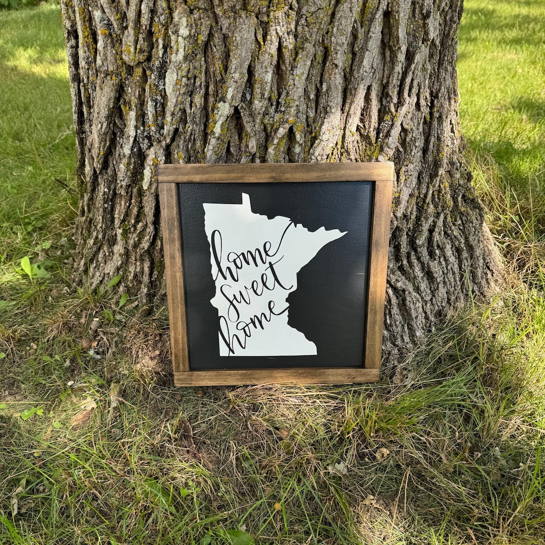 Minnesota Painted Wood Home Sign Decor, Home Sweet Home, MN Pride ...