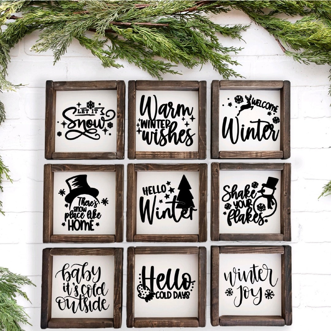 Winter Wonderland, Let It Snow, Winter Signs, Winter Signs, Framed Wood ...