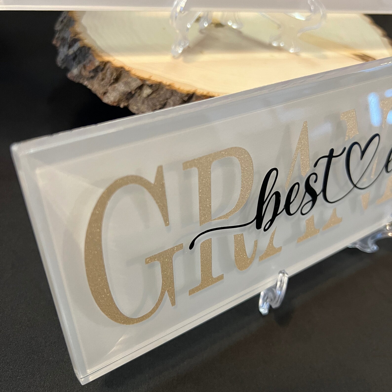 Best Grandma Glass Tile Mother‘s Day Gift, Custom Colors, Keepsake ...