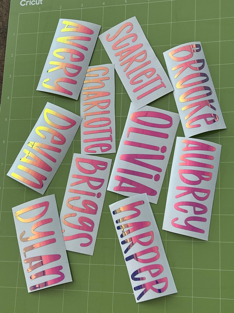 Personalized Vinyl Names Decals Personalized Organization - Etsy