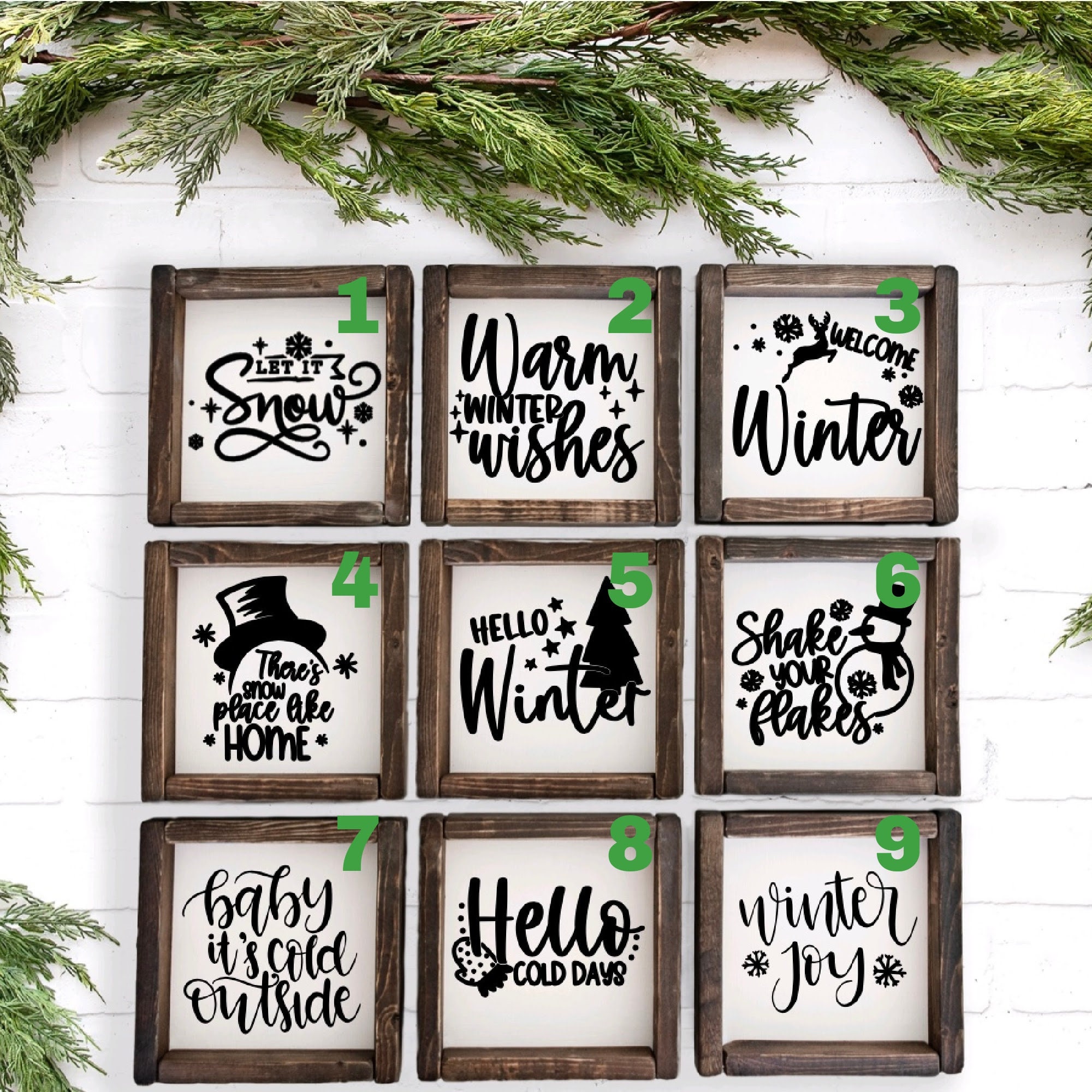 Winter Wonderland, Let It Snow, Winter Signs, Winter Signs, Framed Wood ...