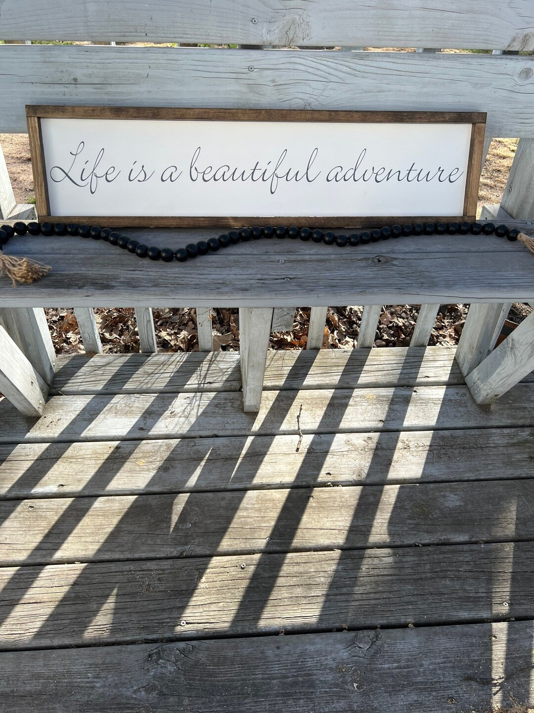 Handcrafted 'life is a Beautiful Adventure' Wood Sign, Farmhouse Decor ...