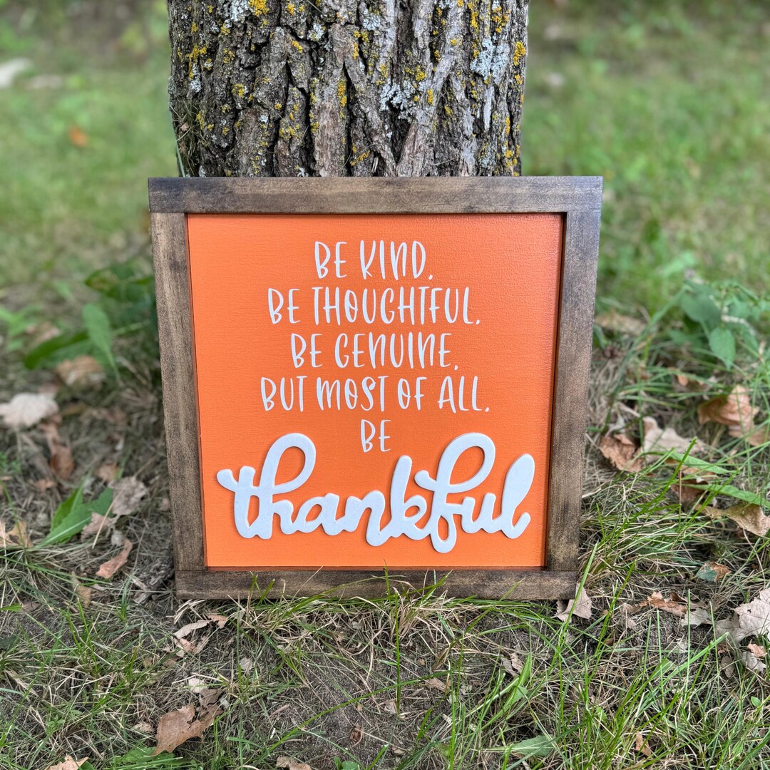 Be Thankful Fall Autumn Painted Wood Decor, Seasonal Inspirational Home ...