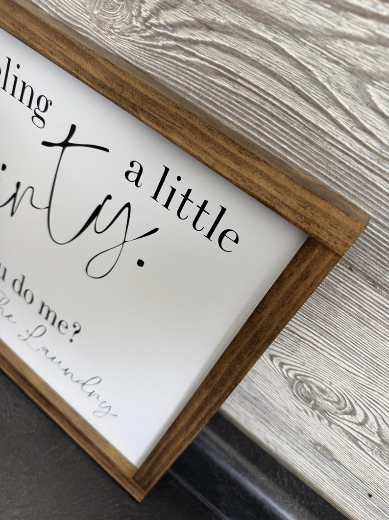 Funny Farmhouse Laundry Wood Painted Sign, Feeling a Little Dirty ...