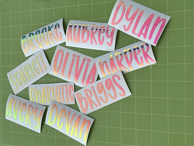 Personalized Vinyl Names Decals, Personalized Organization Labels ...