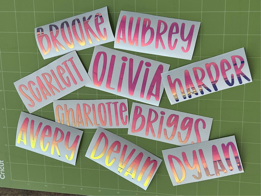 Personalized Vinyl Names Decals, Personalized Organization Labels ...