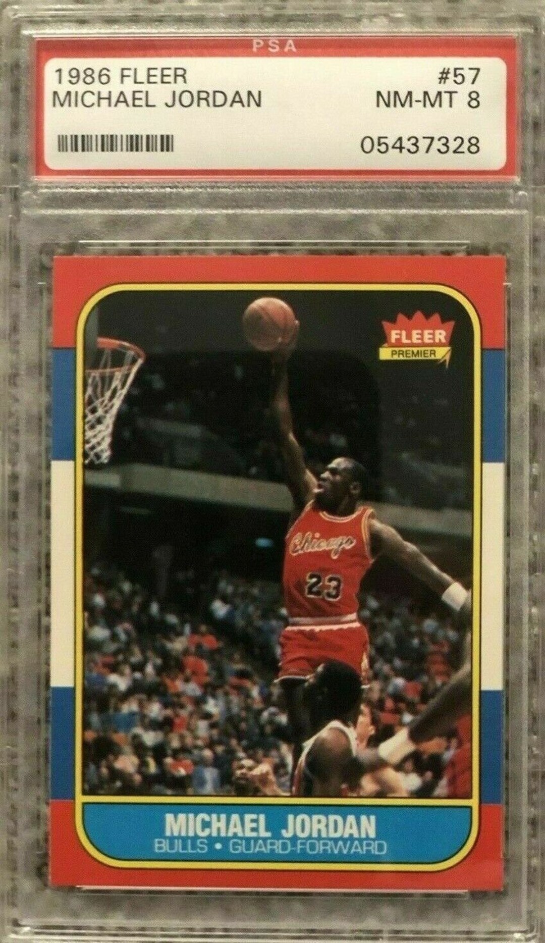 1986 Fleer Basketball & Sticker Set 8 Jordan 57 Rookie PSA 8 COLLECTION ...