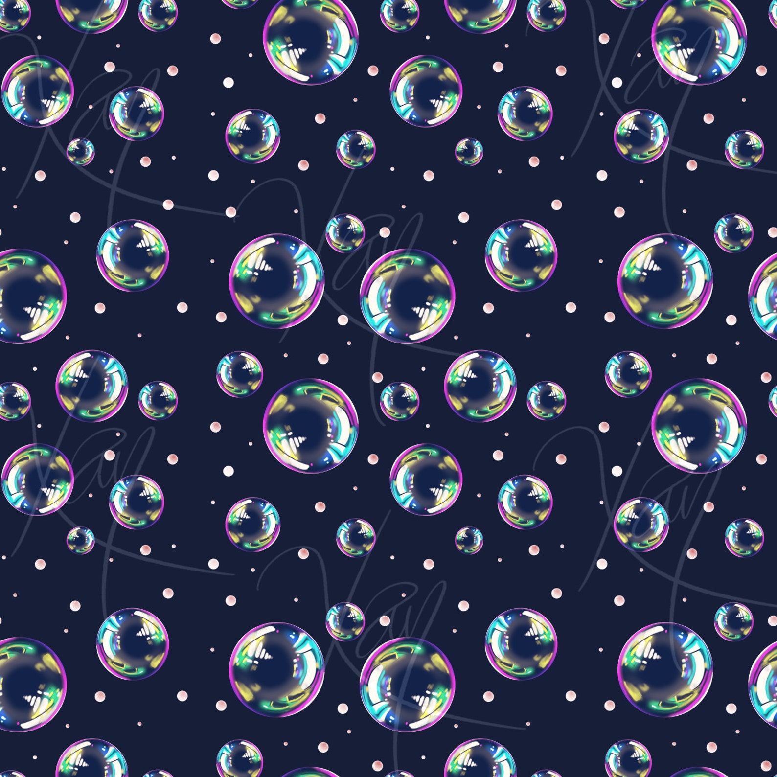 Bubbles Seamless Pattern Design - Etsy