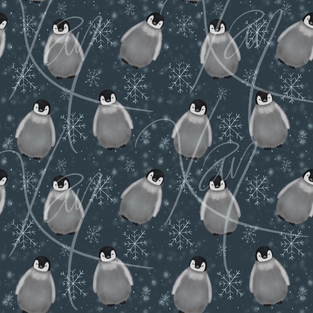Penguins Seamless Pattern Design - Etsy