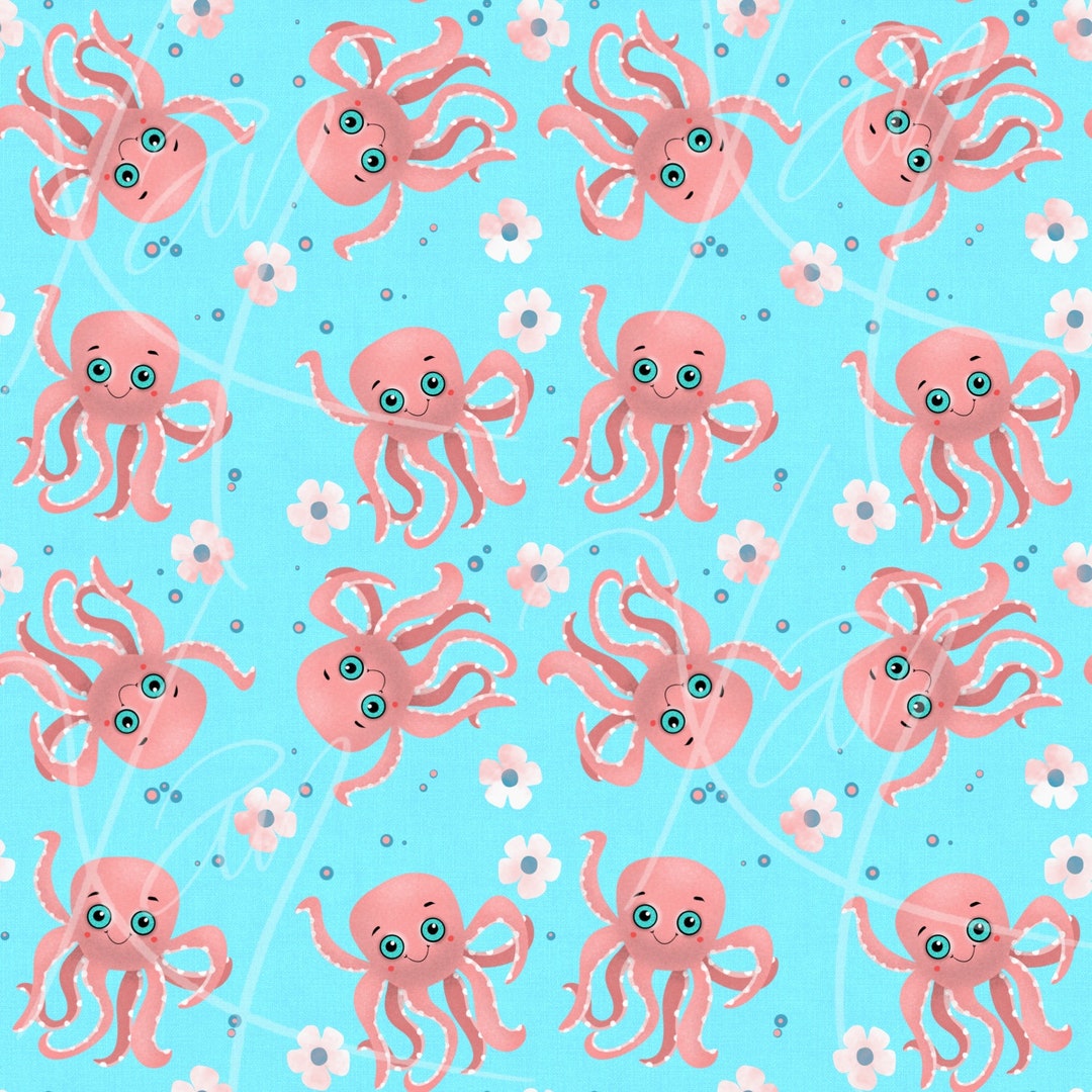 Octopus Seamless Pattern Design - Etsy
