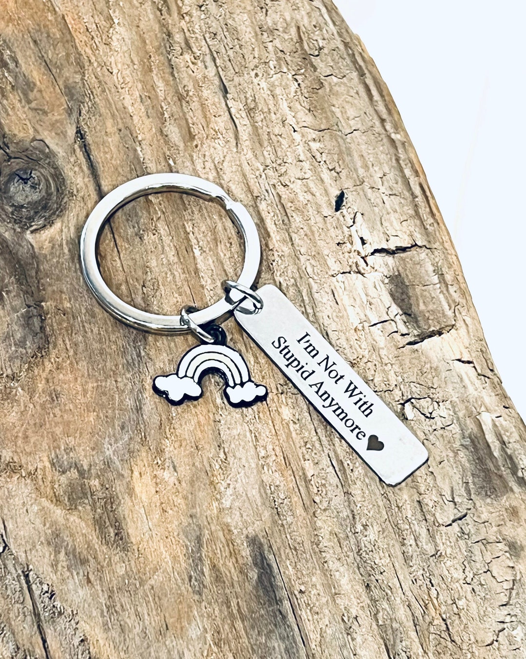 Im Not With Stupid Anymore, Custom Engraved Stainless Steel Rectangle ...