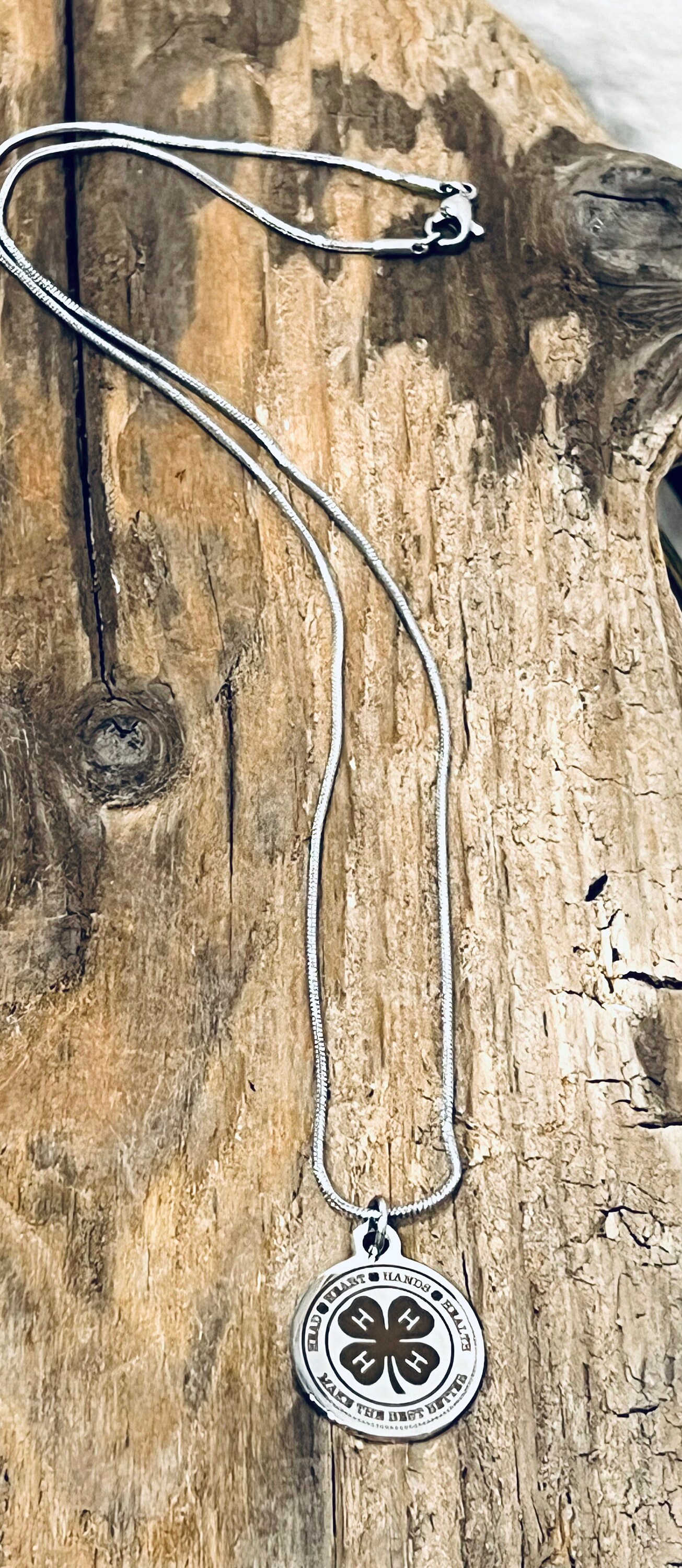 4-H Head Heart Hands Health, Custom Engraved Stainless Steel Round ...