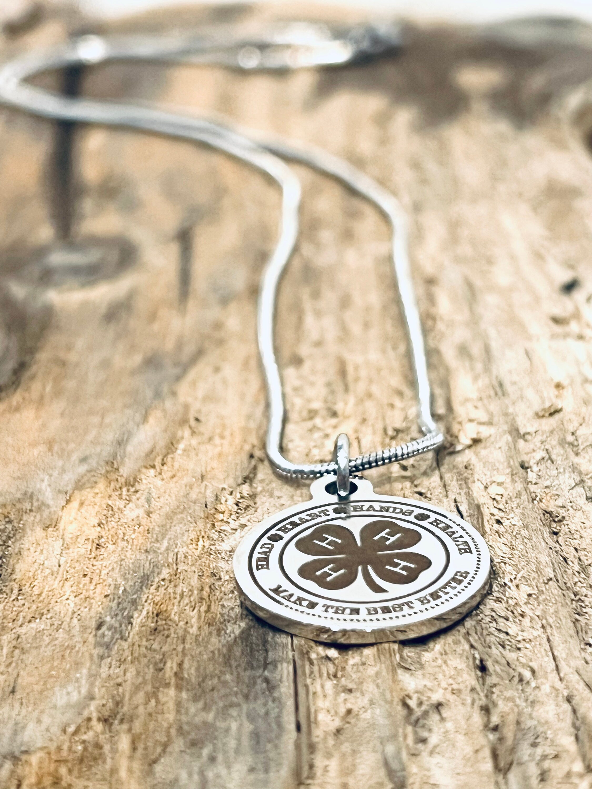 4-H Head Heart Hands Health, Custom Engraved Stainless Steel Round ...