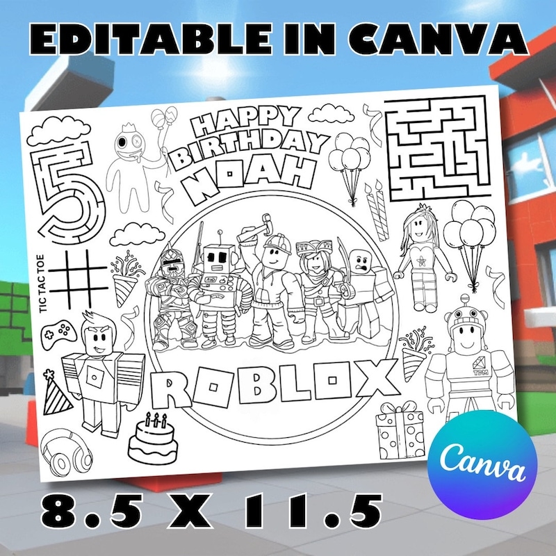 Roblox Colouring Sheet - Etsy Australia