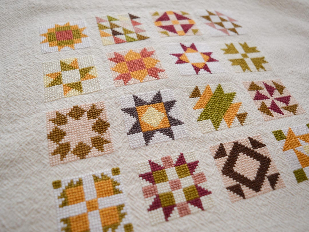 Patchwork Quilt Blocks Cross Stitch Pattern PDF - Etsy
