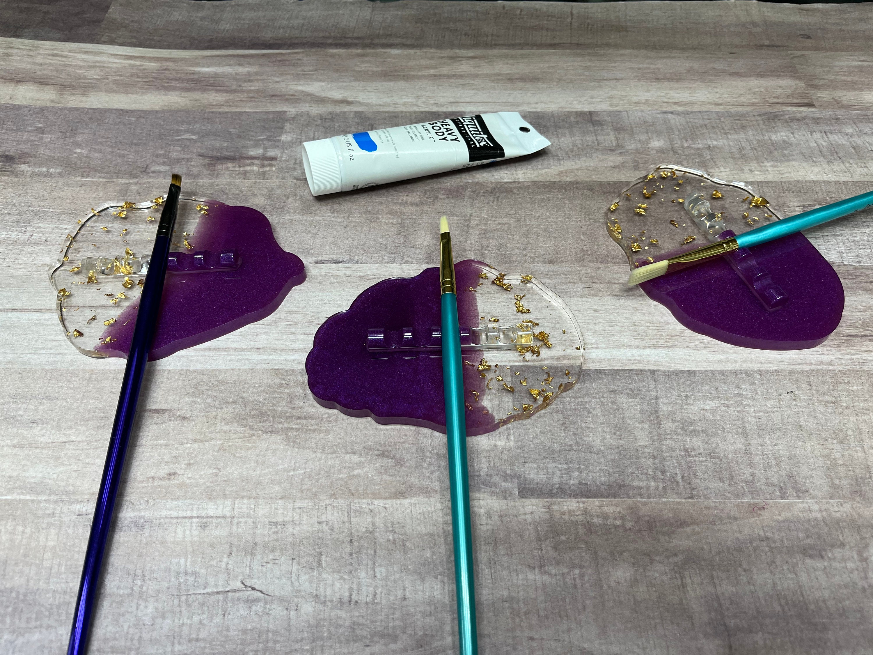 Paint Brush Rest Resin Handmade Oil Acrylic Watercolor | Etsy