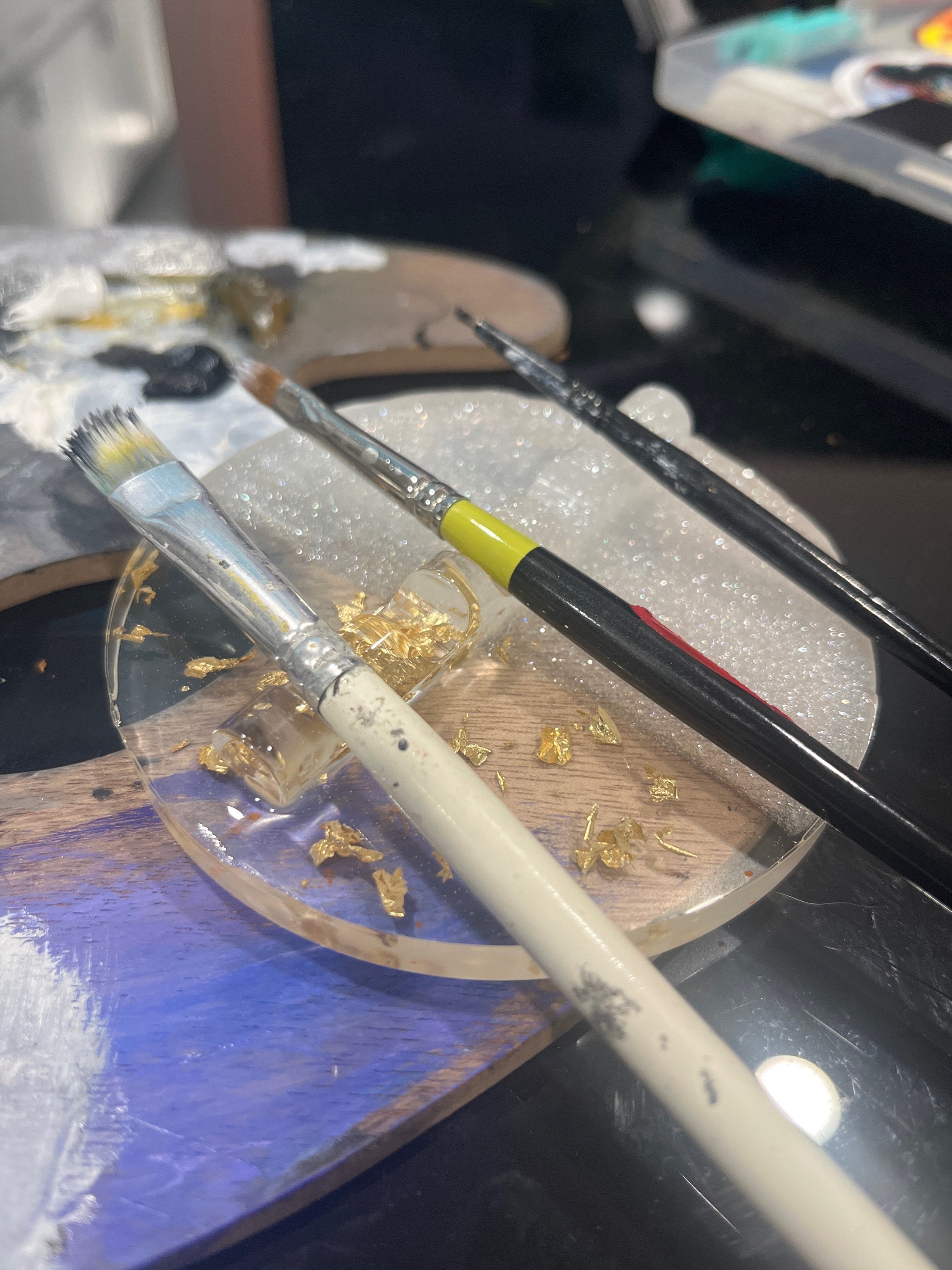 Paint Brush Rest | Resin | Handmade | Oil, Acrylic, Watercolor Brush ...