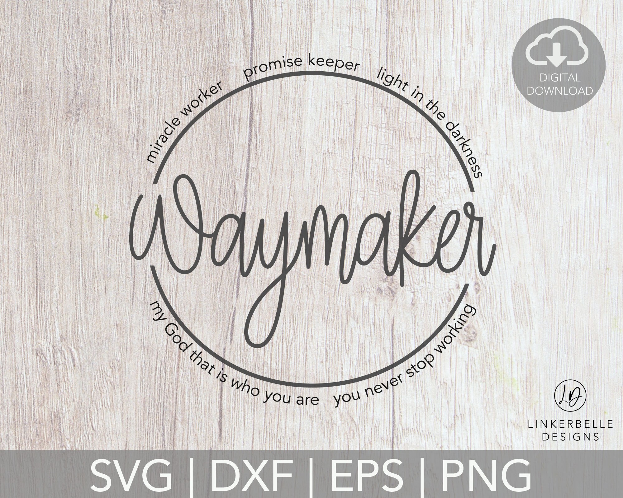 Waymaker Svg Way Maker Svg Promise Keeper Light in the | Etsy