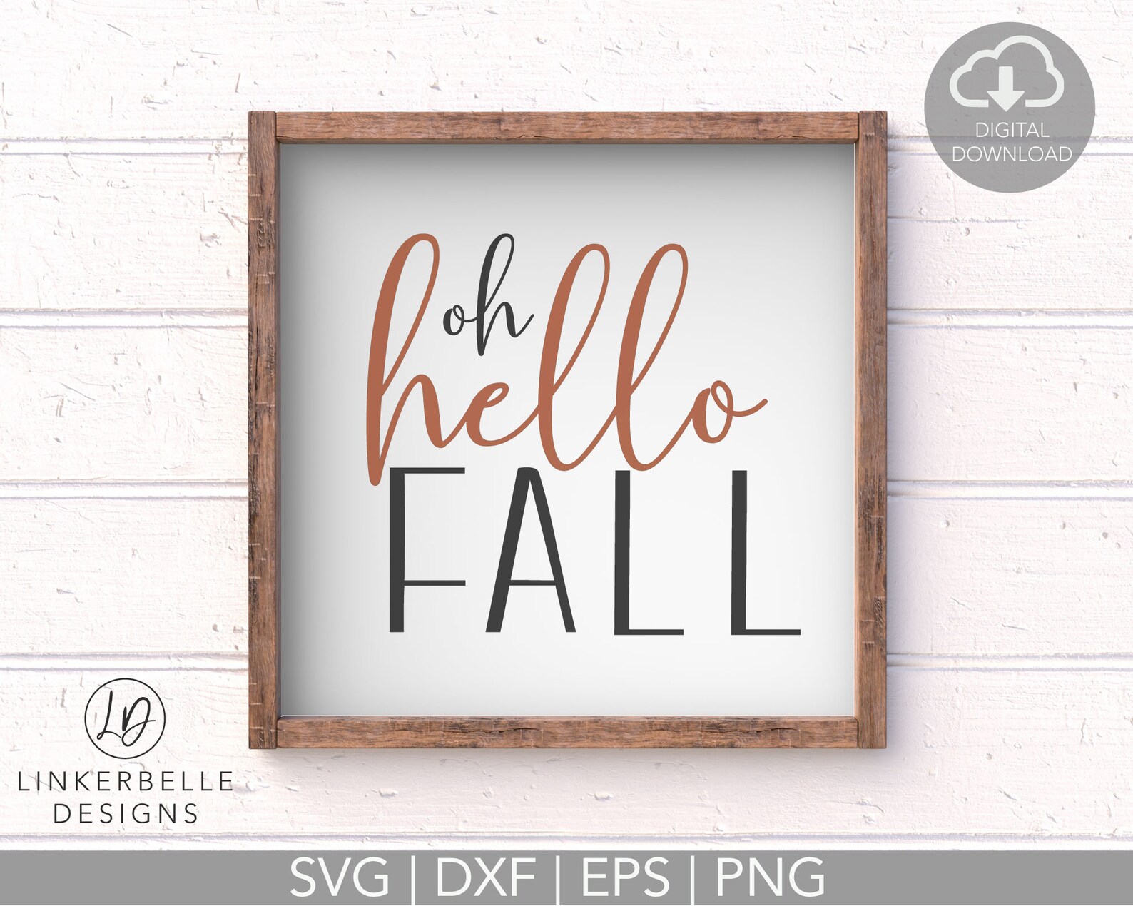 Oh Hello Fall Autumn SVG DIGITAL DOWNLOAD Free Commercial | Etsy