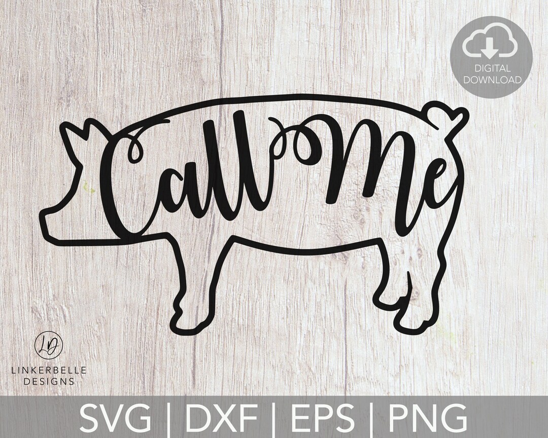 Call Me Pig DIGITAL DOWNLOAD Free Commercial License Included for Small ...