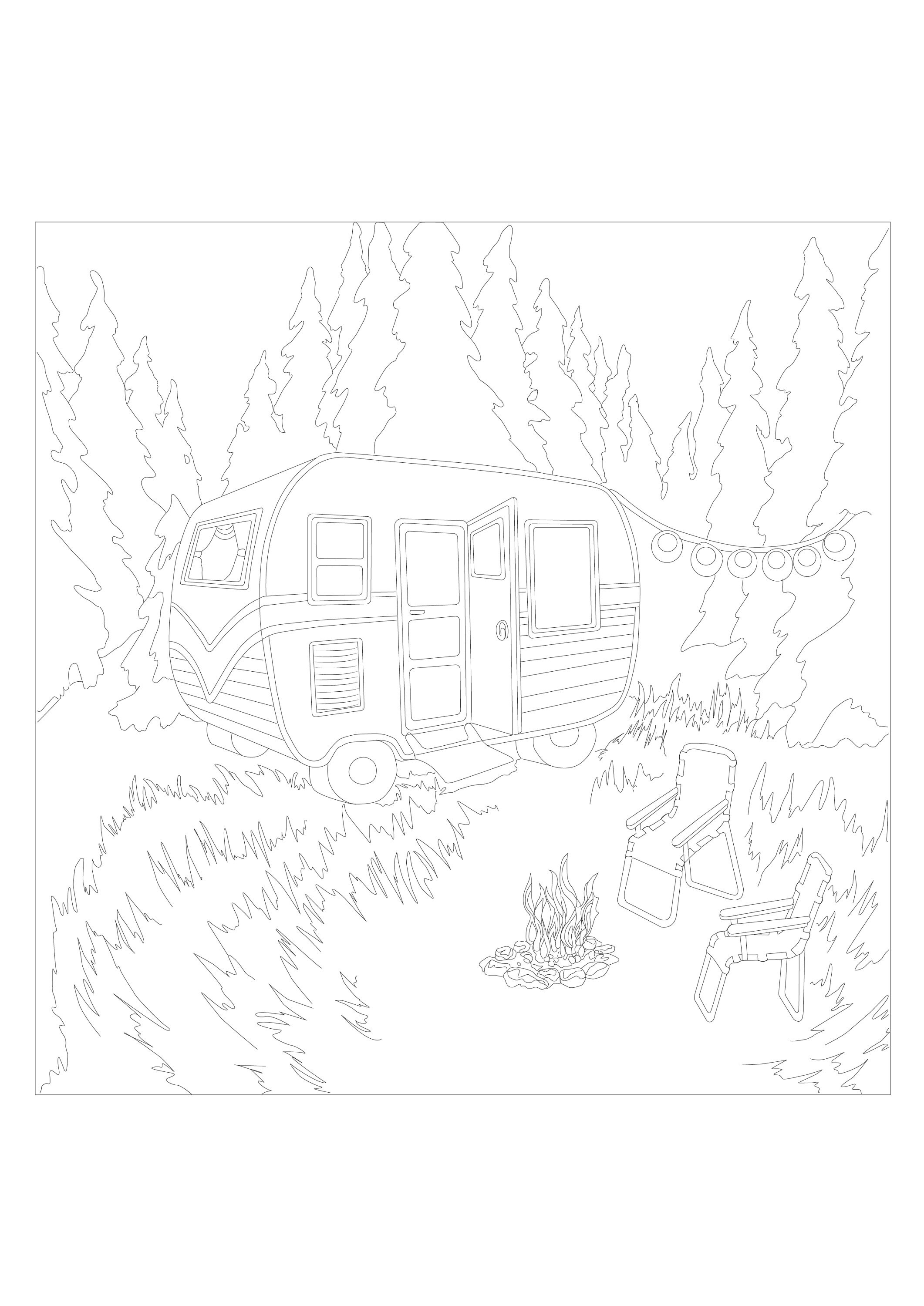 Vintage Camper, Digital Download, Colouring Sheets - Etsy