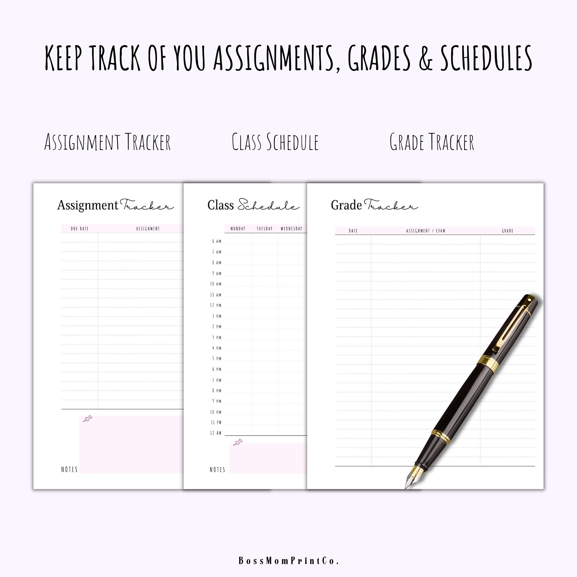 Printable Student Planner | College Planner | School Planner | A4 ...
