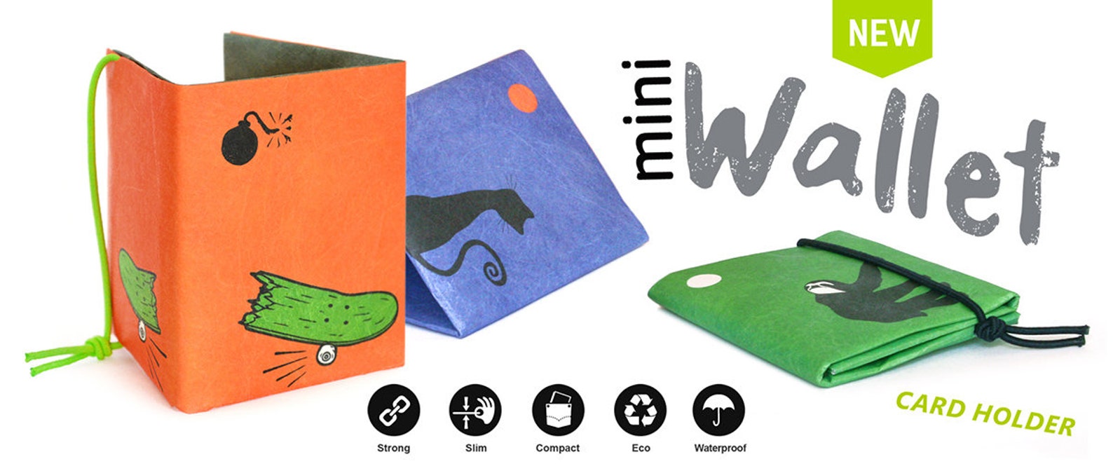 Mini Wallet-card Holder Tyvek Material Strong Compact Recyclable - Etsy