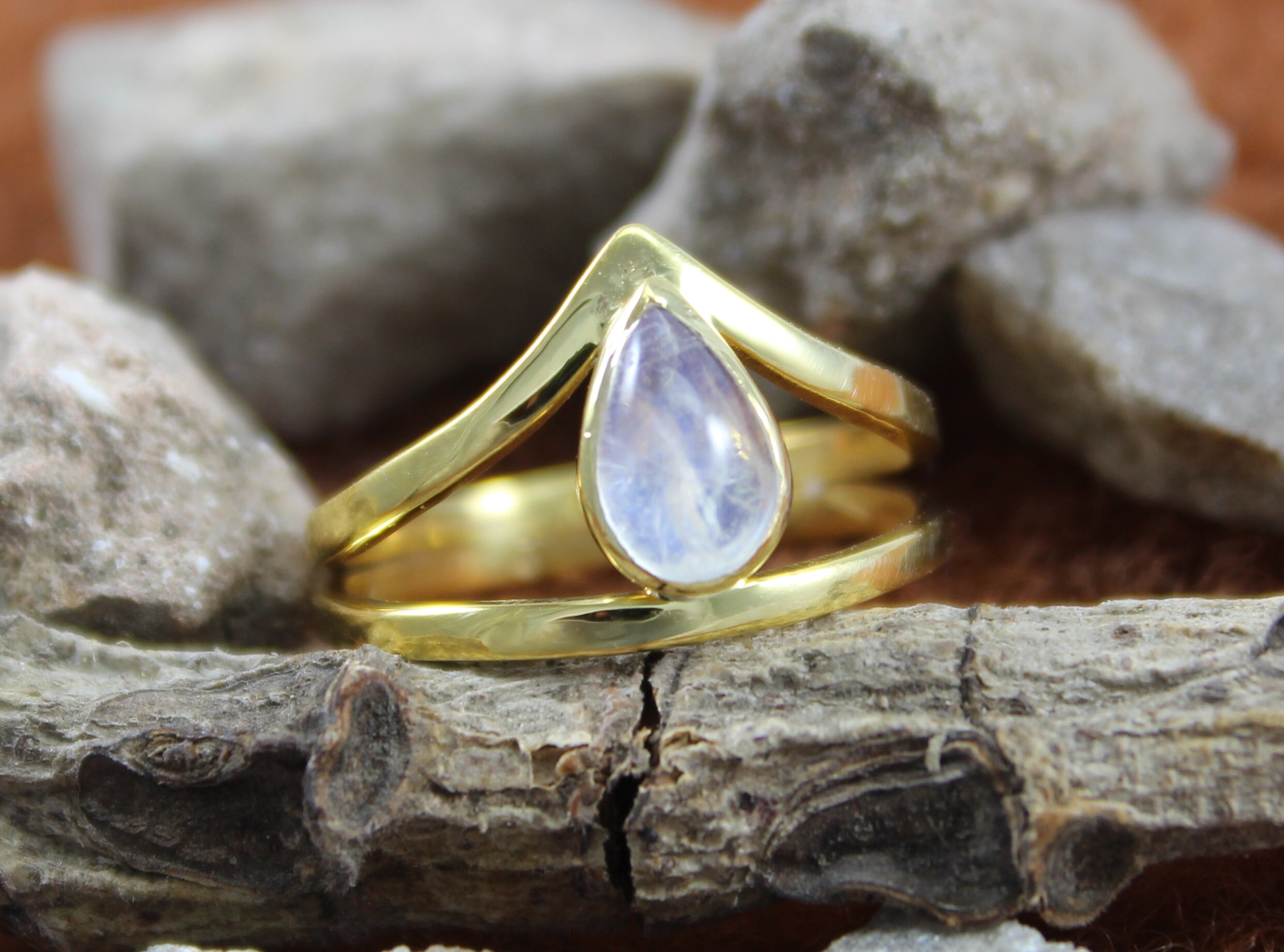 Crown Ring Rainbow Moonstone Ring Handmade 925 Sterling | Etsy