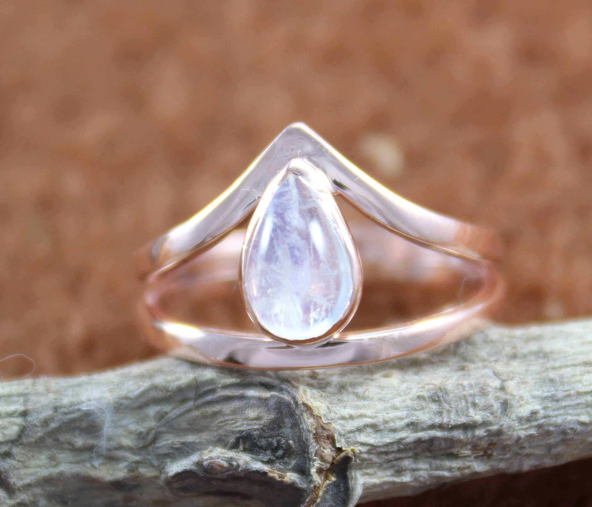 Crown Ring Rainbow Moonstone Ring Handmade 925 Sterling | Etsy