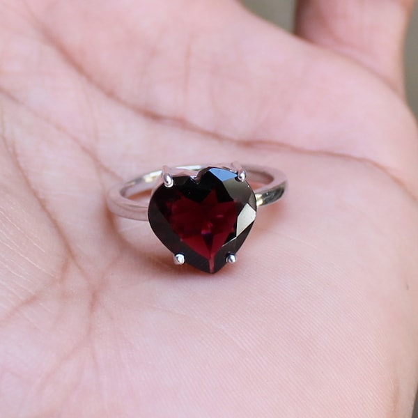 Garnet Heart - Etsy