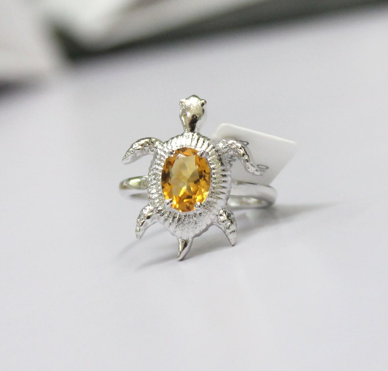 925 Sterling Silver Tortoise Ring Natural Peridot - Etsy