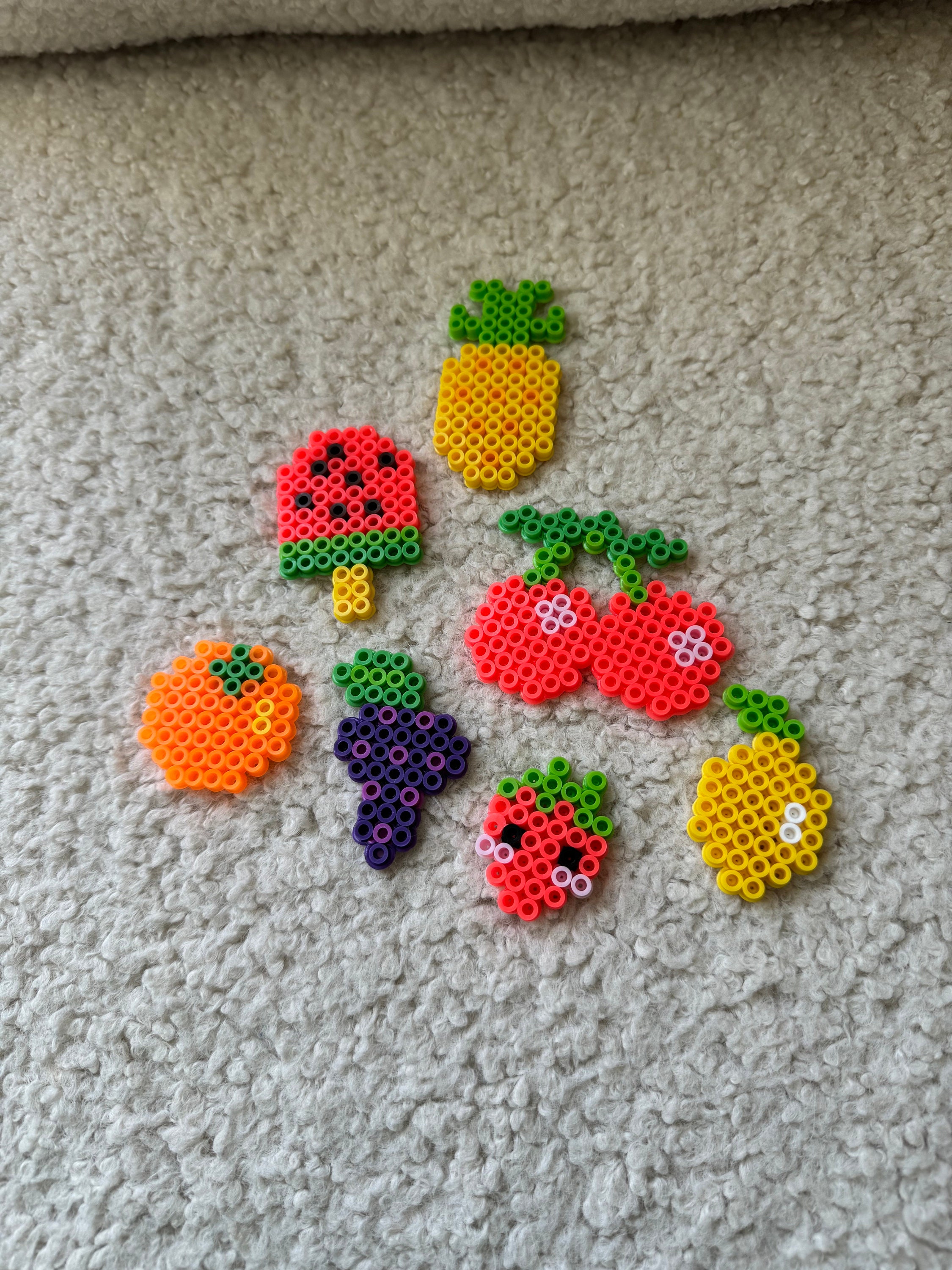 Perler Bead Fruits - Etsy