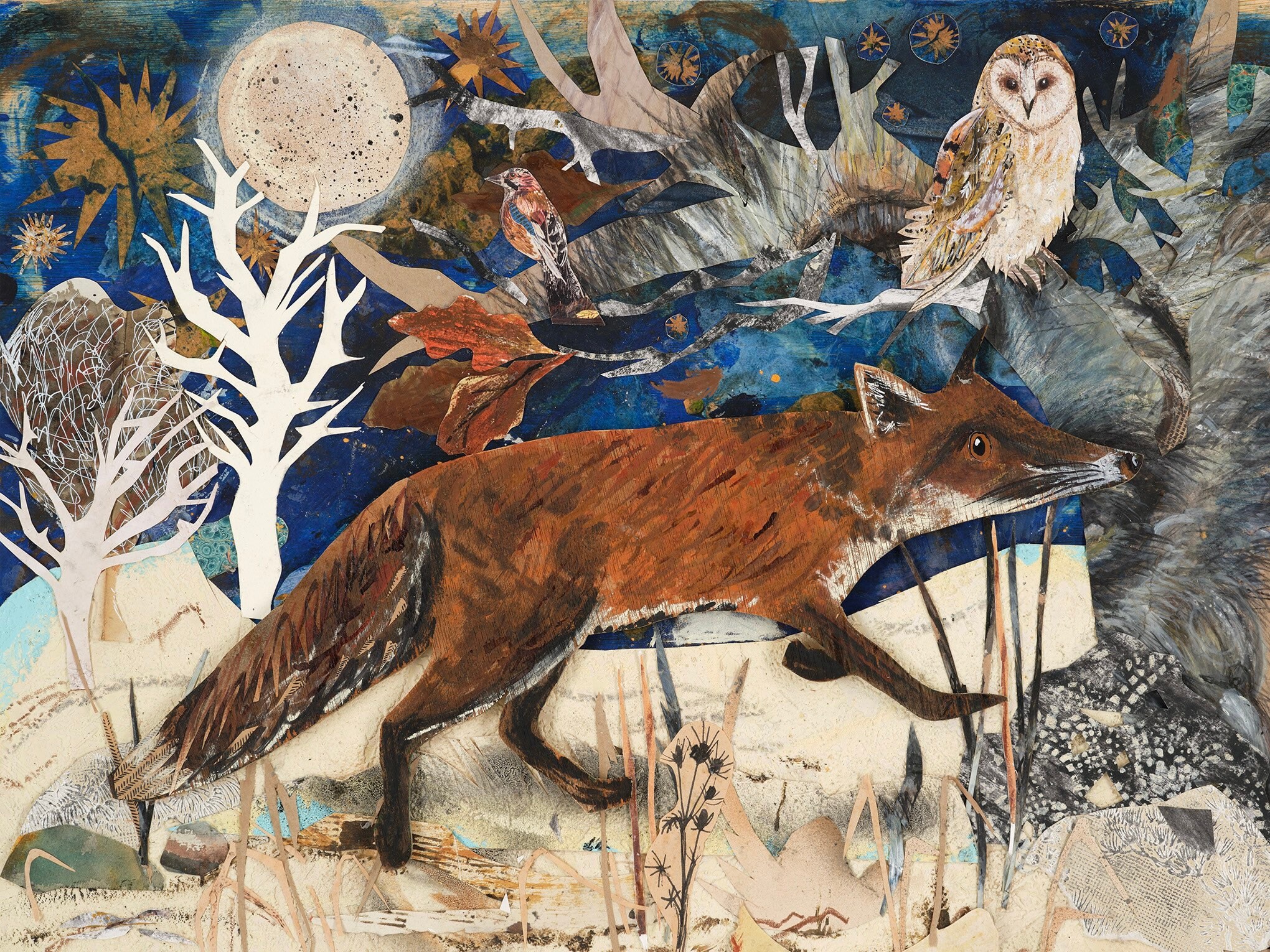 The Fox and the Owl Fine Art Giclèe Print. - Etsy