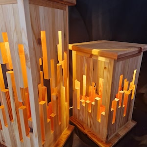 Wooden Lamps, Table Lamps, Side Lamps, Unique Wooden Lamps, Reclaimed ...