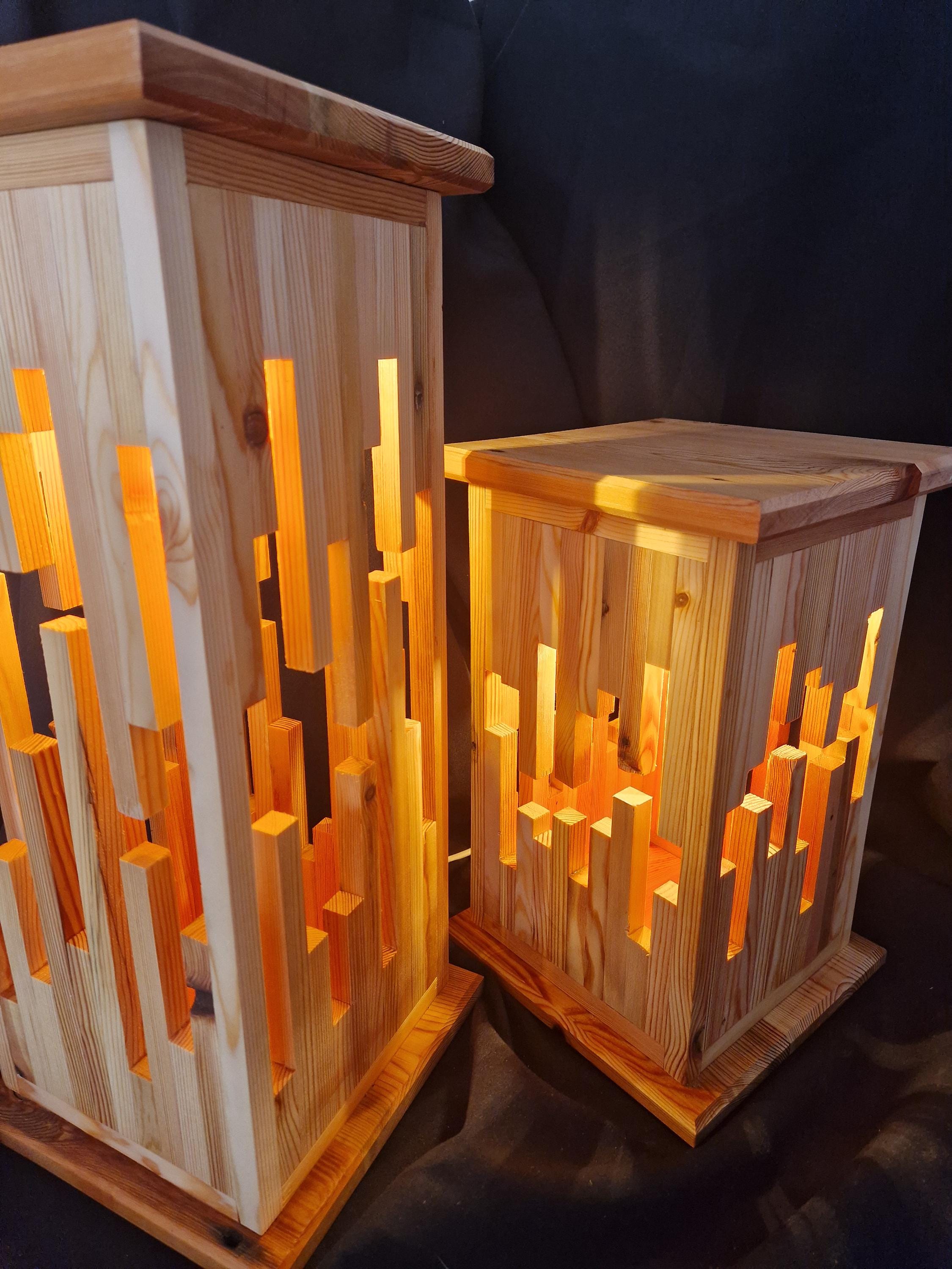 Wooden Lamps, Table Lamps, Side Lamps, Unique Wooden Lamps, Reclaimed ...