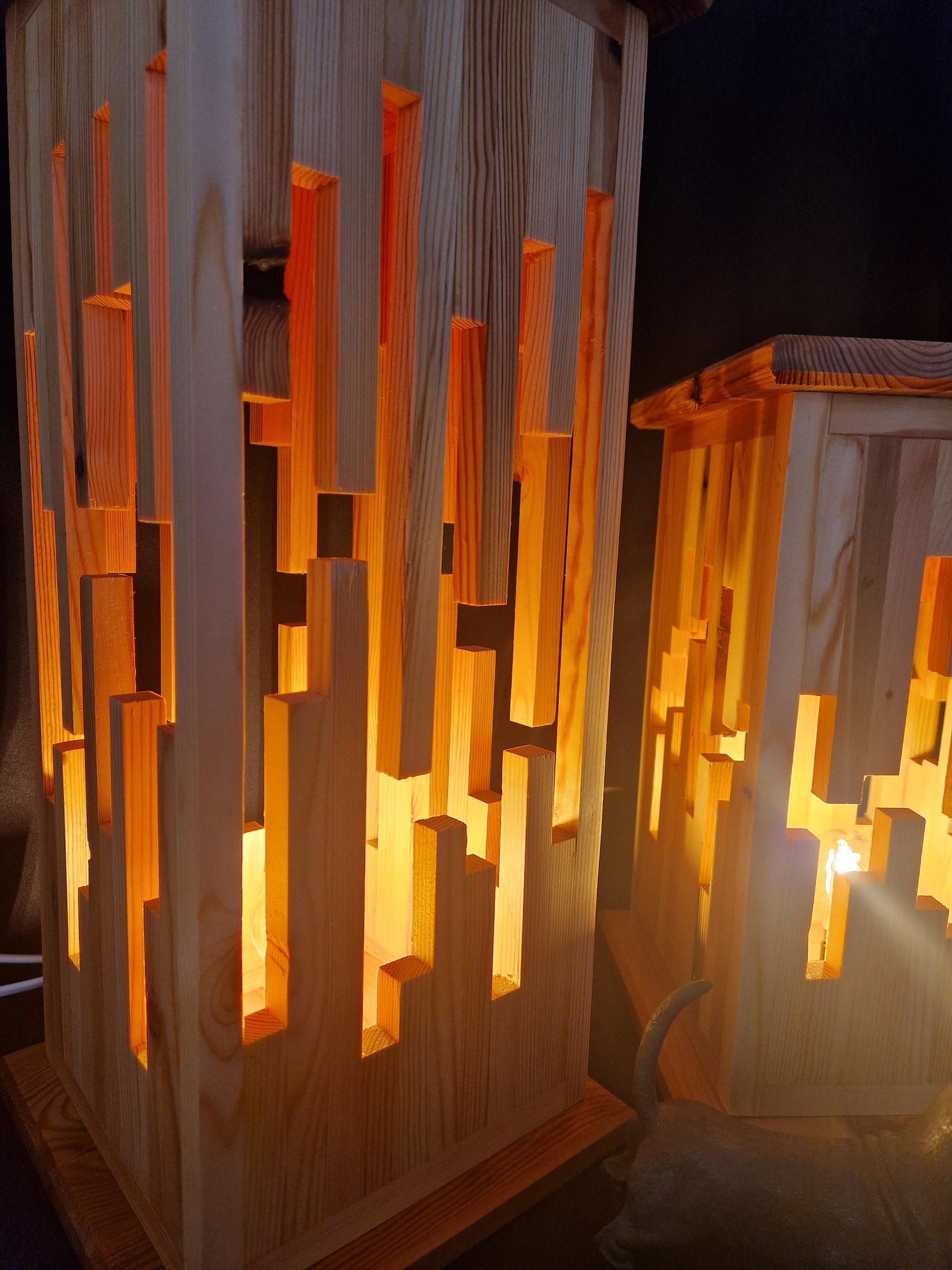 Wooden Lamps, Table Lamps, Side Lamps, Unique Wooden Lamps, Reclaimed ...